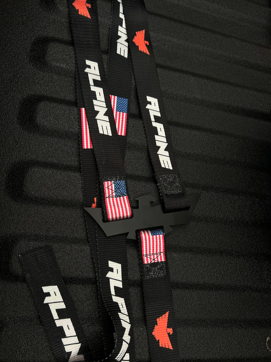 Double Eagle Straps- Alpine Flag Black (single strap) – Alpine Offroad